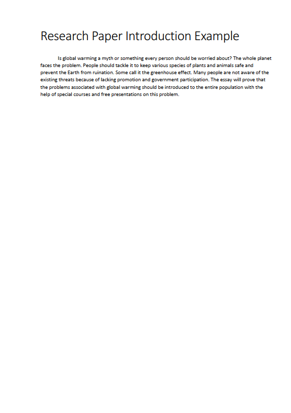Term Paper Introduction Paragraph How To Write An Introduction 